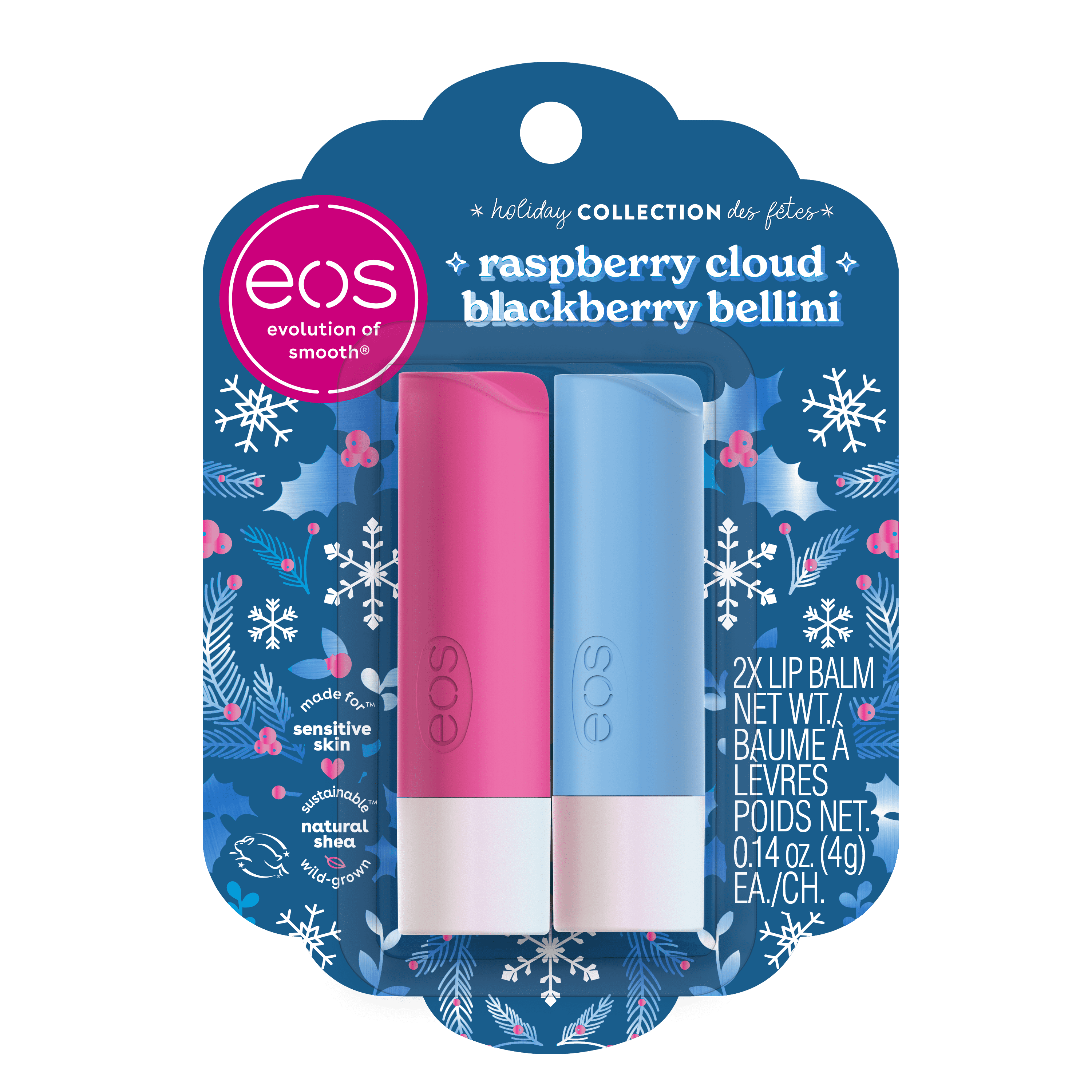 eos Limited Edition Holiday Lip Balm, Raspberry Cloud & Blackberry ...
