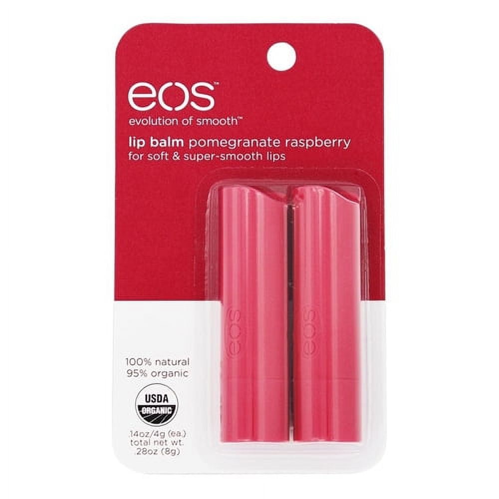 eos Lip Care Organic Pomegranate Raspberry - 2 CT - Walmart.com