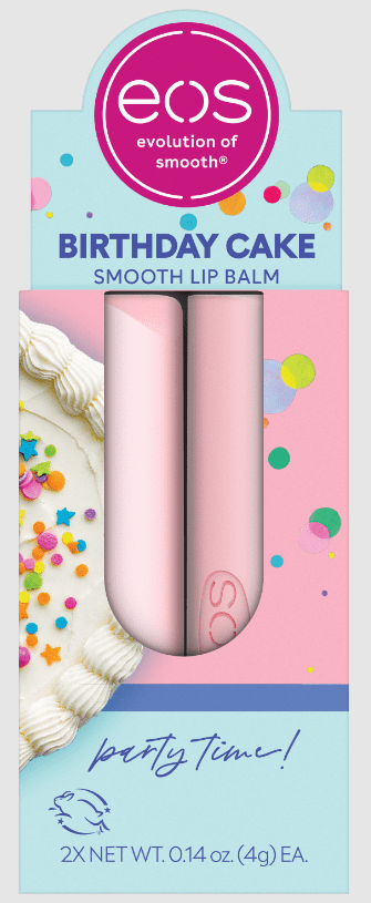 eos Natural Shea Lip Balm- Birthday Cake, 0.14 oz, 2-Pack - Walmart.com