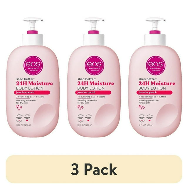 eos Shea Better Body Lotion- Jasmine Peach, 24-Hour Moisture Skin Care, Lightweight & Non-Greasy ...