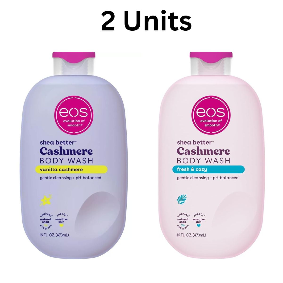 eos Shea Better Cashmere Body Wash - Vanilla Cashmere, Fresh & Cozy - 16 fl oz, 16 fl oz (2 Unit ...