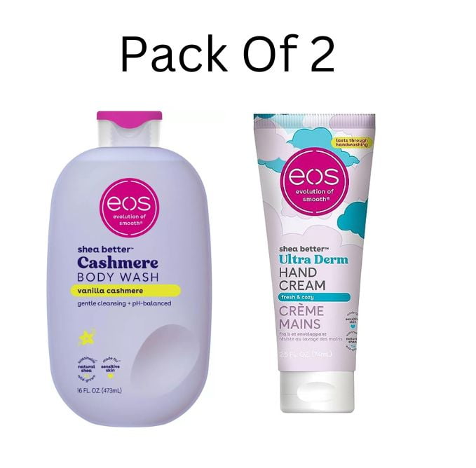 eos Shea Better Cashmere Body Wash - Vanilla Cashmere & Fresh and Cozy Hand Cream - 16 fl oz, 2 ...