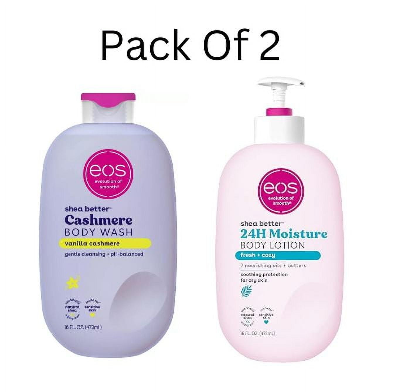 eos Shea Better Cashmere Body Wash - Vanilla Cashmere & Moisture Body Lotion Fresh and Cozy - 16 ...
