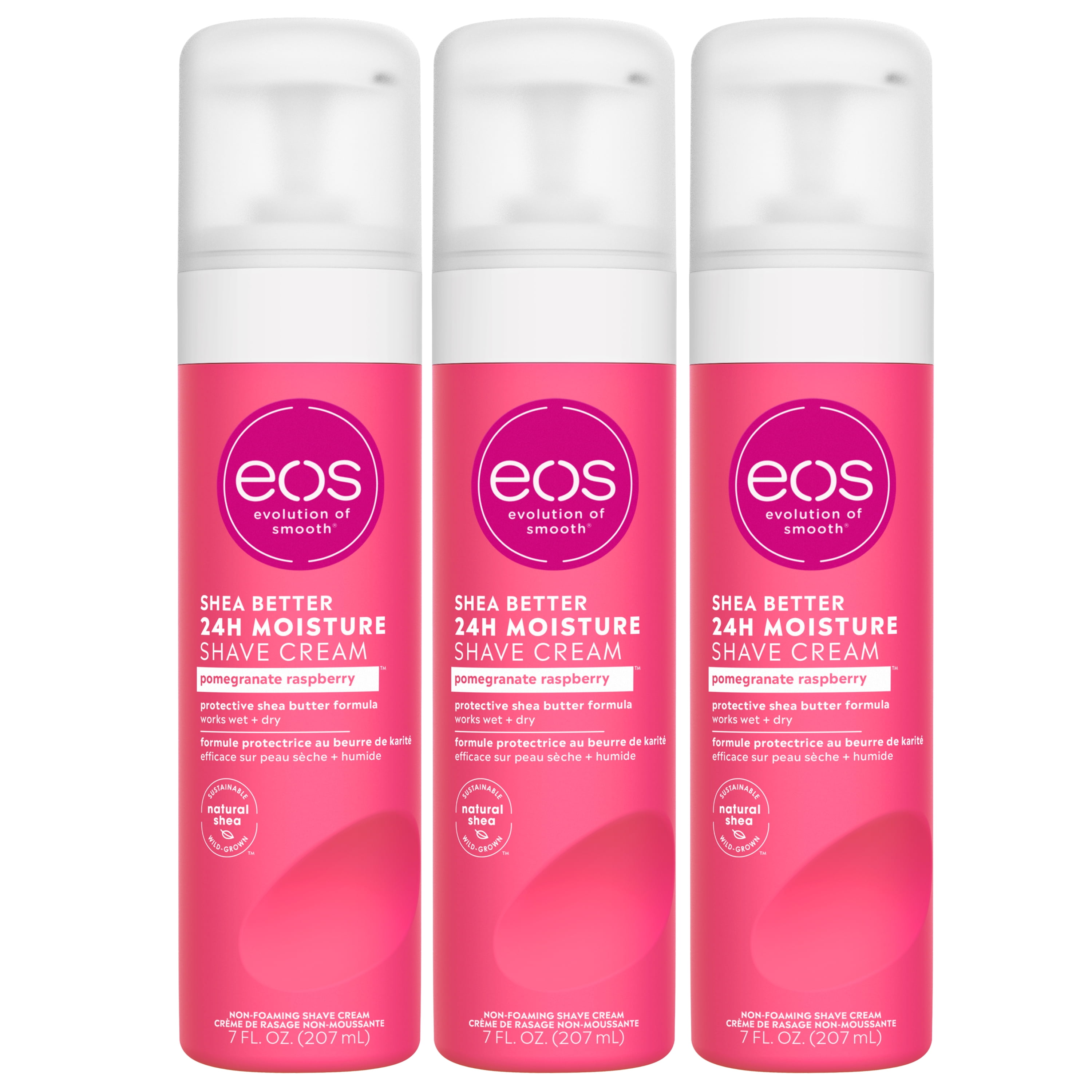 eos Shea Butter Shave Cream for Women - Pomegranate Raspberry, 24H ...