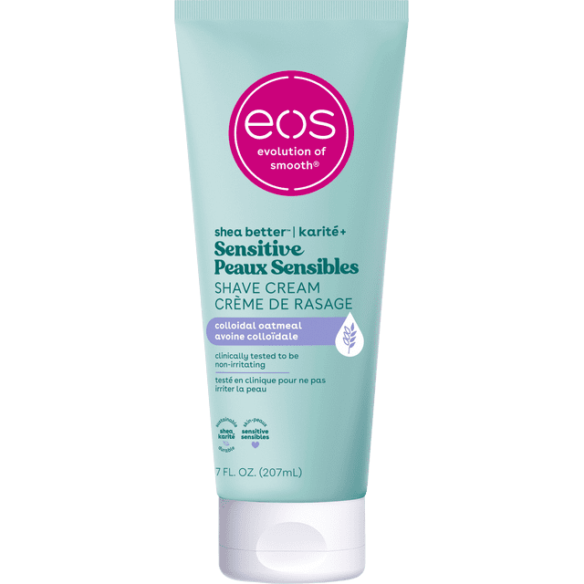 eos Shea Butter Unscented Shave Cream for Sensitive Skin, 7 fl oz ...