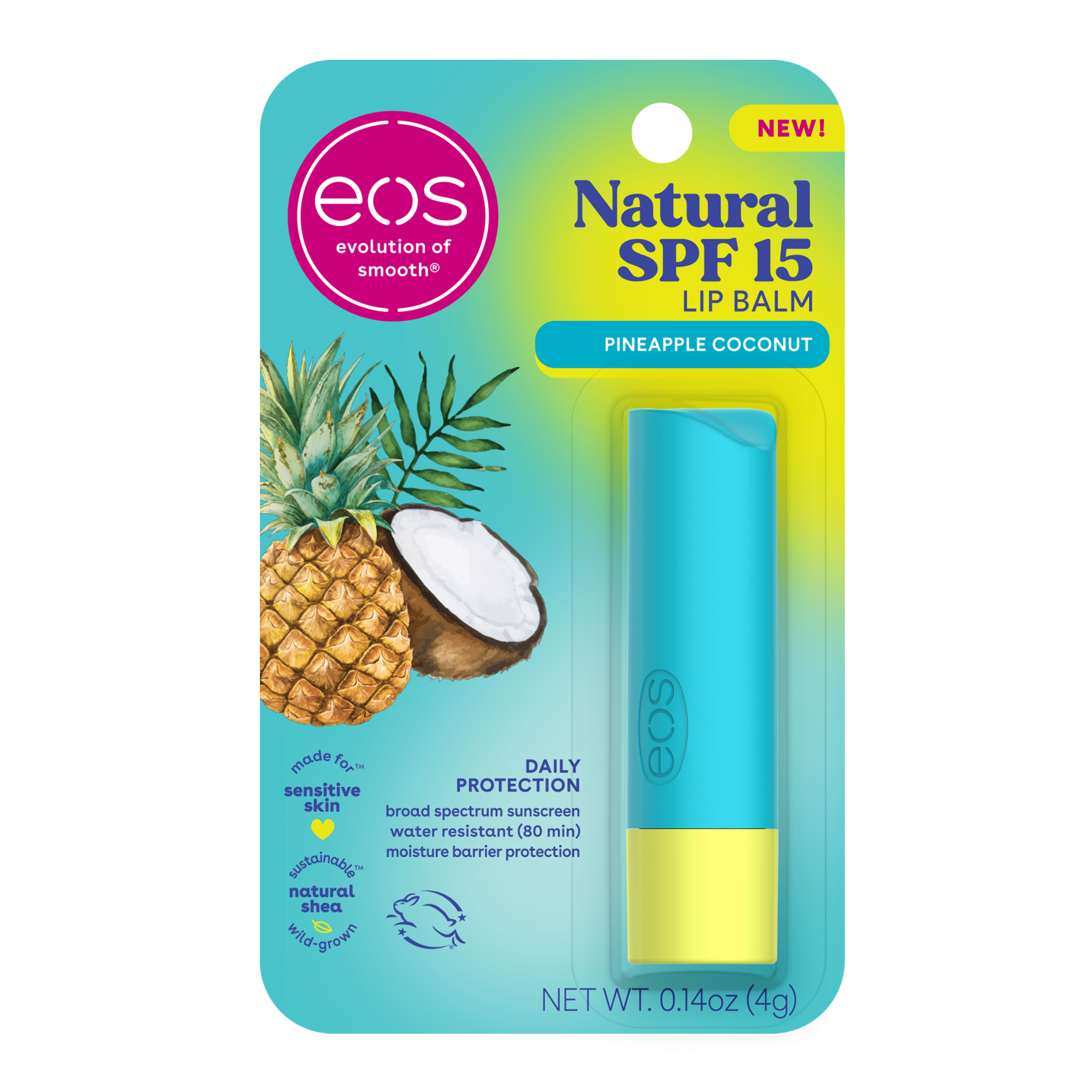 eos The Guardian 100% Natural SPF 30 Lip Balm, Coconut, 0.14 oz ...