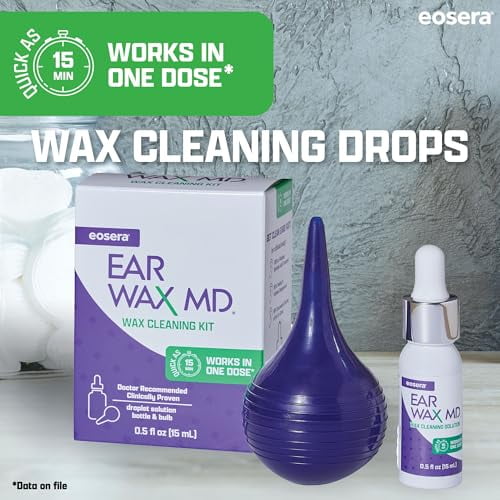 eosera® EAR WAX MD® Kit - Fast-Acting Ear Wax Removal Drops, 15mL and ...