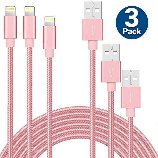 Epacks Fast Heavy Duty 3-Pack Charger [6FT, 10FT] Nylon Braided USB ...