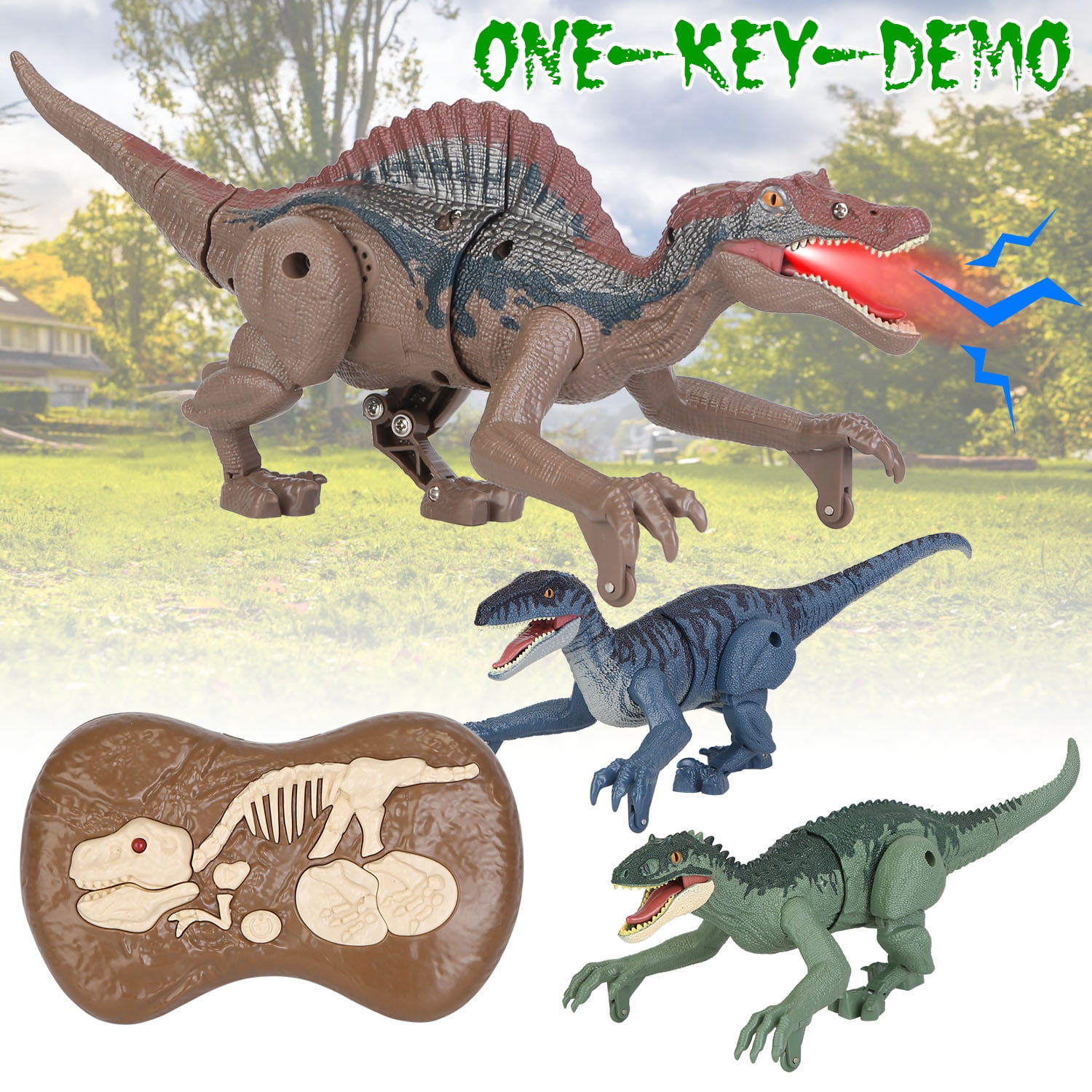 Teqhome Remote Control Dinosaur Toys for Boys 3-12 Year Old RC T-Rex ...