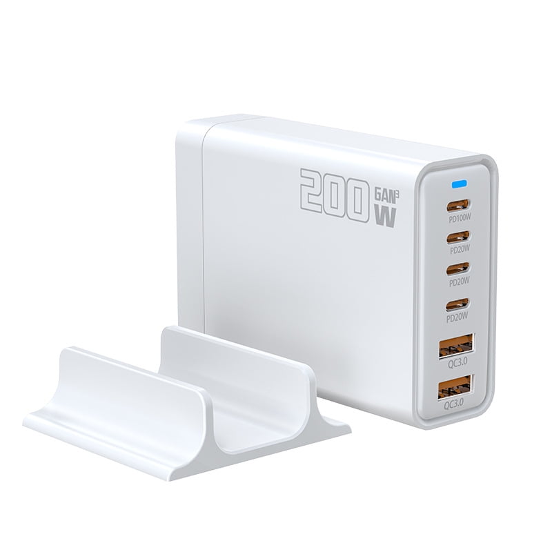 er1 200W GaN Charger - Multi-Port Fast Charging for Tablets and Devices - 5V/9V/12V/15V/20V ...