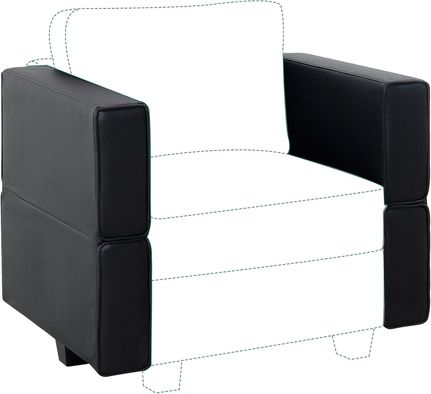 ercxhui Sarah Storage Ottoman Module for Modular Sectional Sofa Seat ...