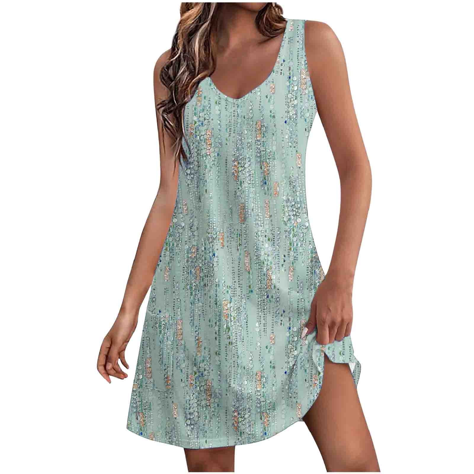 Erdiore Womens Slimming Summer Dresses Trendy Summer Dress Sun Dresses