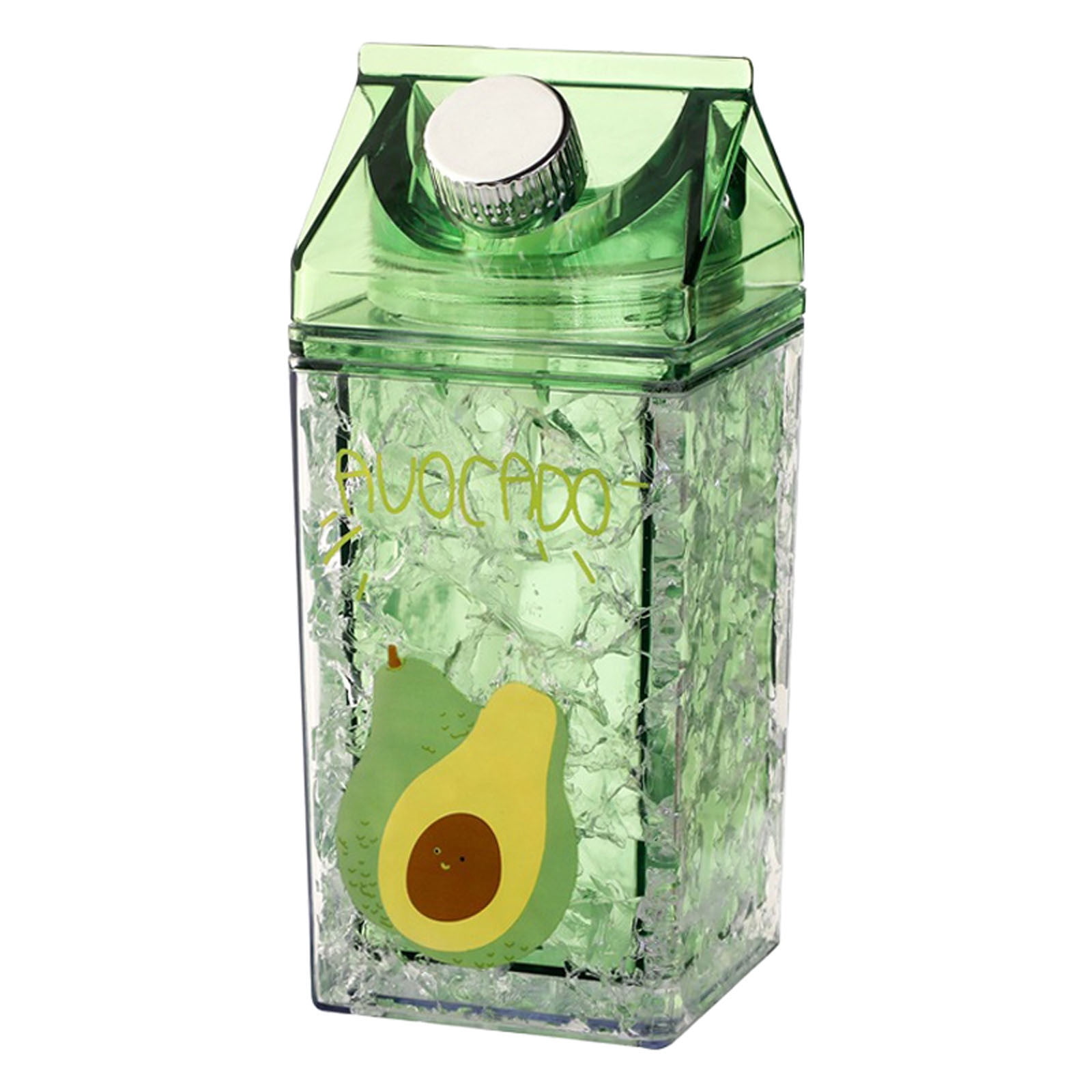 erfcxs 1 Pack 14 Oz Double Walled Milk Carton Water Bottle, Plastic ...