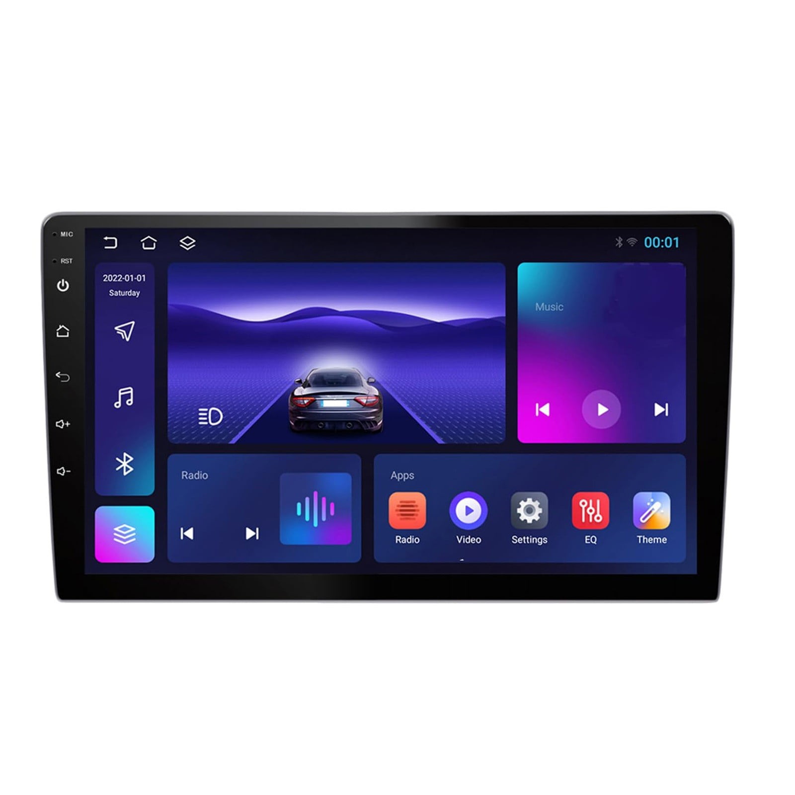 erfcxs 10 Inch Double Din Android 13 Car Stereo Multimedia Receiver ...