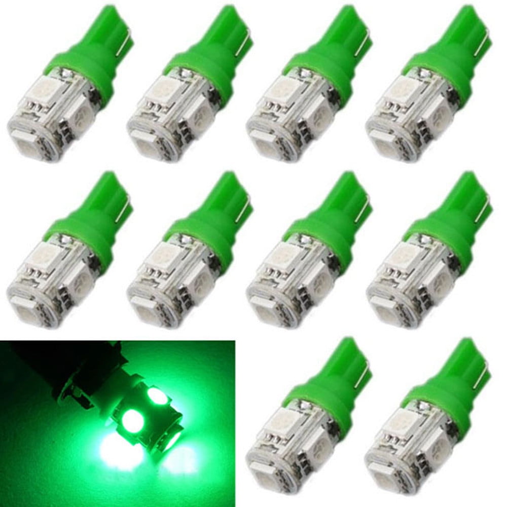 erfcxs 10pcs T10 5-SMD 5050 Xenon LED Light bulbs 192 168 194 W5W 2825 ...