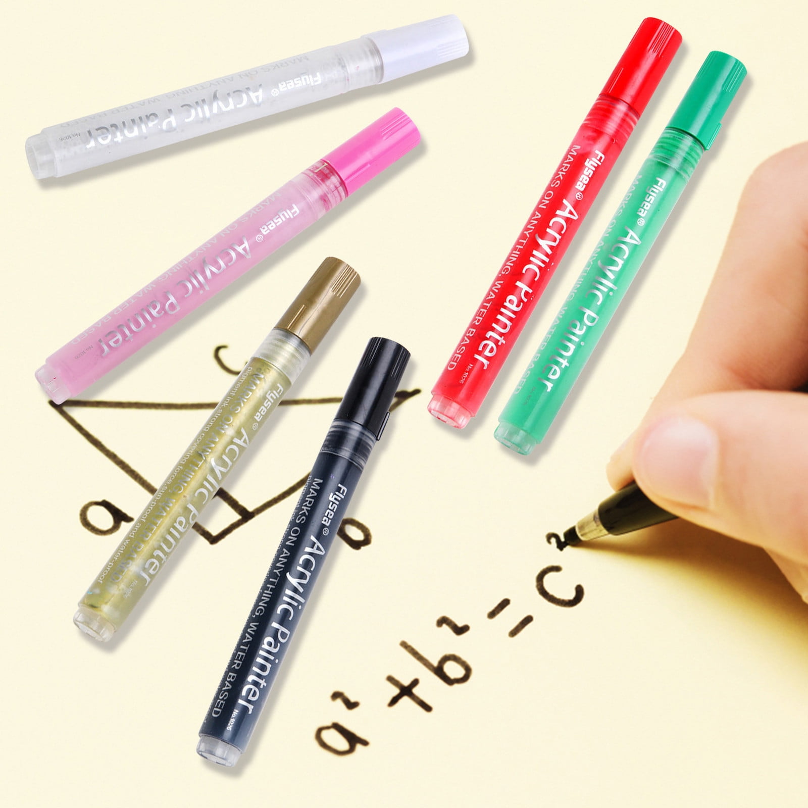 erfcxs 1PC Acrylic Odorless Syringe Pen Water-Based Paint Pen 12 Colors ...
