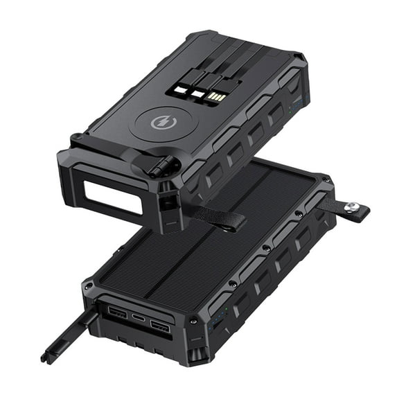 erfcxs 20000mAh Solar Power Bank with Hand Crank 15W Fast Charging ...