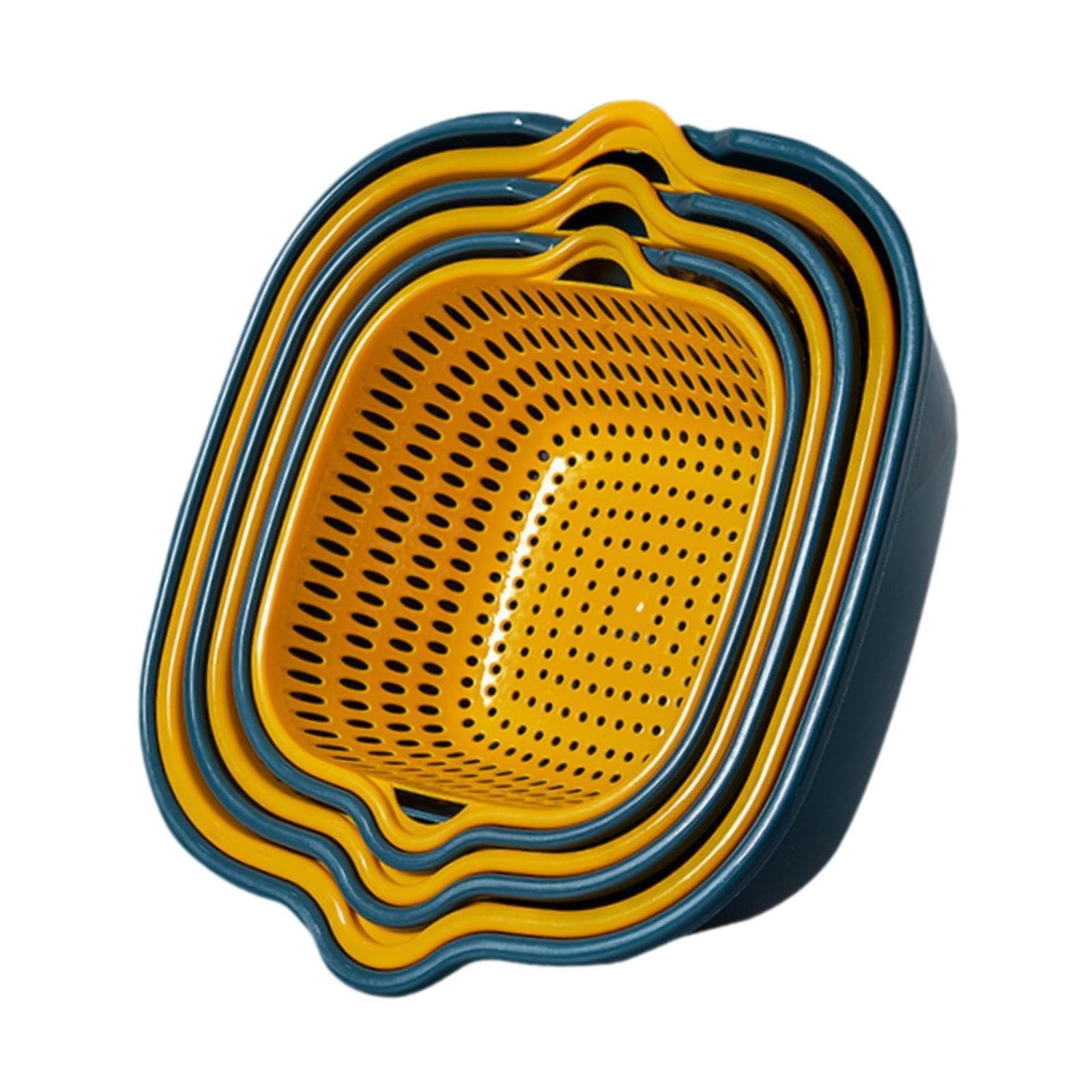 erfcxs 3 Set Double Layer Draining Holder Household Fruits Vegetable ...