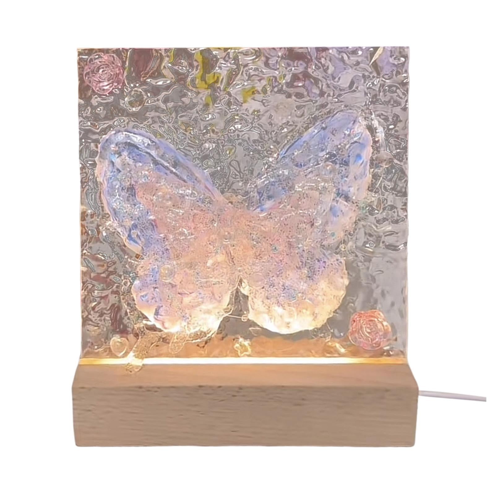 erfcxs 3D Handmade DIY Water Ripple Glass Painting Night Light Kit with ...