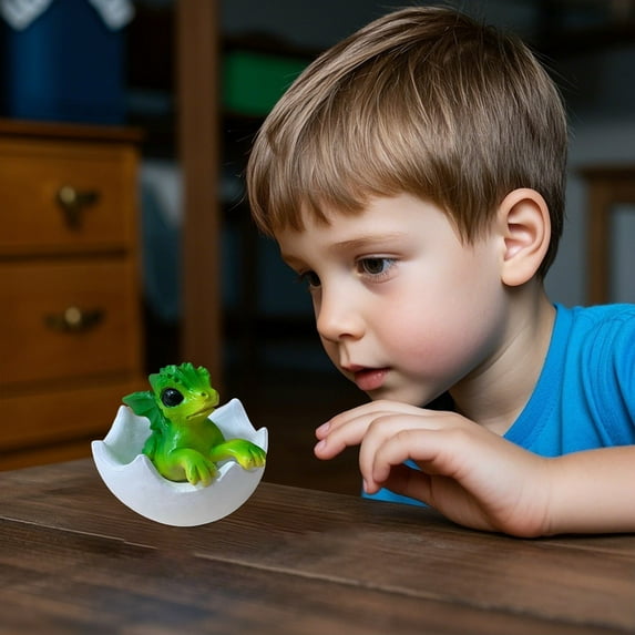 erfcxs 3D Mini In Egg Little Miniature Of Hatching In Egg Art Statue ...