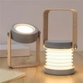 erfcxs 4 In 1 Folding Table Lamp Retractable LED Light Wooden Handle ...