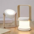 erfcxs 4 In 1 Folding Table Lamp Retractable LED Light Wooden Handle ...