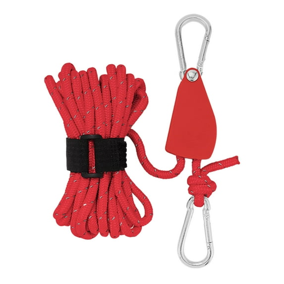 erfcxs 6mm*5m Outdoor Pulley Adjuster Tent Fixer Metal Lift Pulley ...