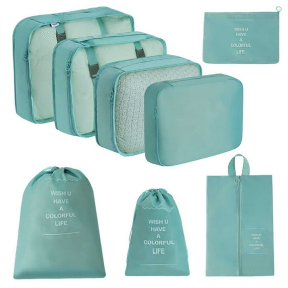 erfcxs 8 Piece Travel Packing Cube Set Foldable Lightweight Suitcase ...