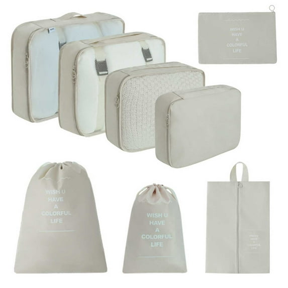 erfcxs 8 Piece Travel Packing Cube Set Foldable Lightweight Suitcase ...