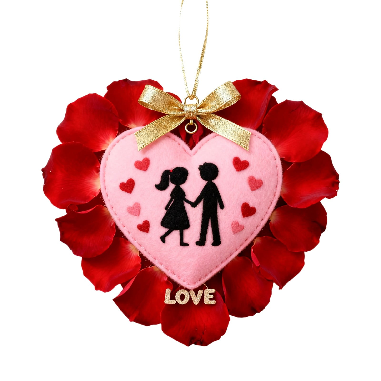 erfcxs 8CM Acrylic Heart Shaped Pendant Couple Cartoon Character ...