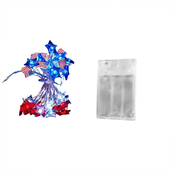 erfcxs American Flag Light String Independence Day Decorative String ...