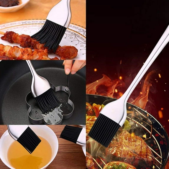 erfcxs BBQ Basting Brush Silicone Bristles Stainless Steel Handle Make ...