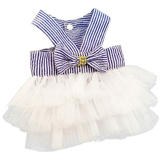 erfcxs Bubble Skirt Stripe Lace Dress Dog Dress Princess Dresses For ...
