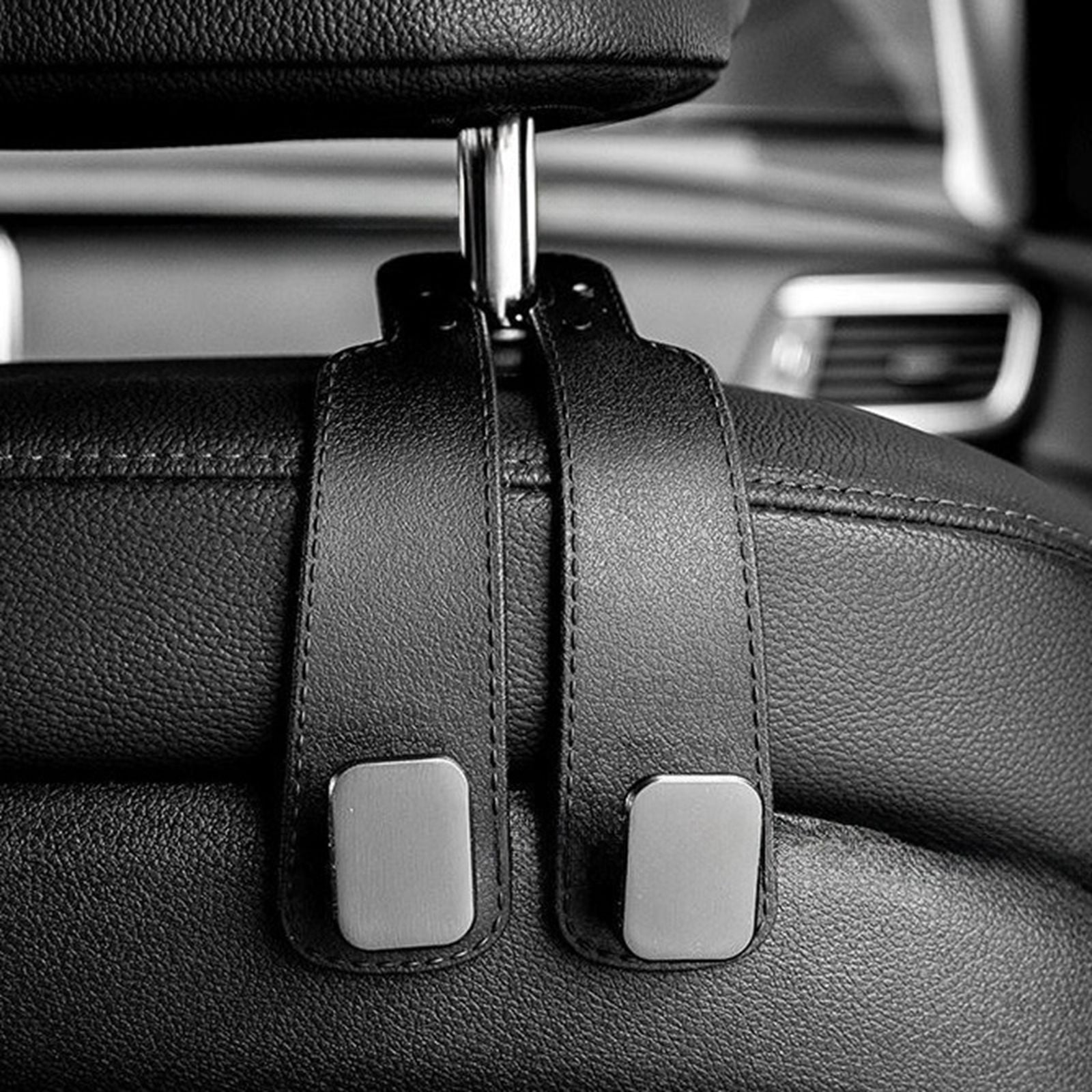 erfcxs Car Hook Car Seat Back Hook Rubber Leather Pattern ...