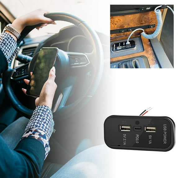 erfcxs Car USB Charger Socket with Charging Technology Universal Smart ...