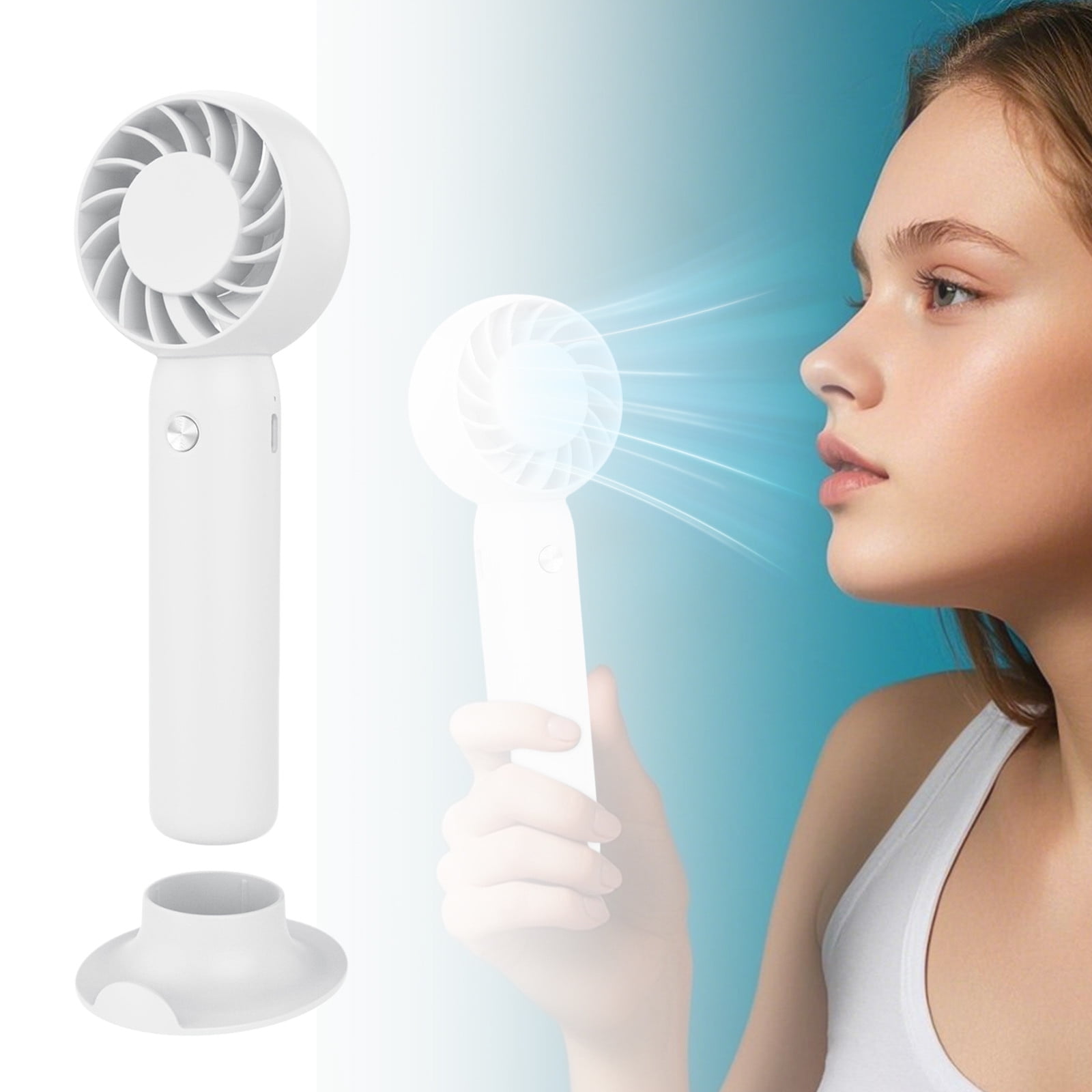 erfcxs Compact Silent Small Fan Rechargeable Mini USB Fan For Home And ...