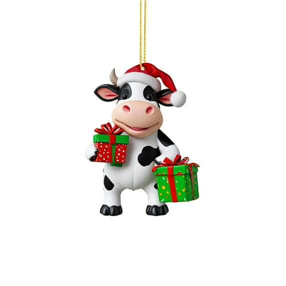 erfcxs Cow Themed Hanging Ornament For Home | Farm Animal Figurine With ...