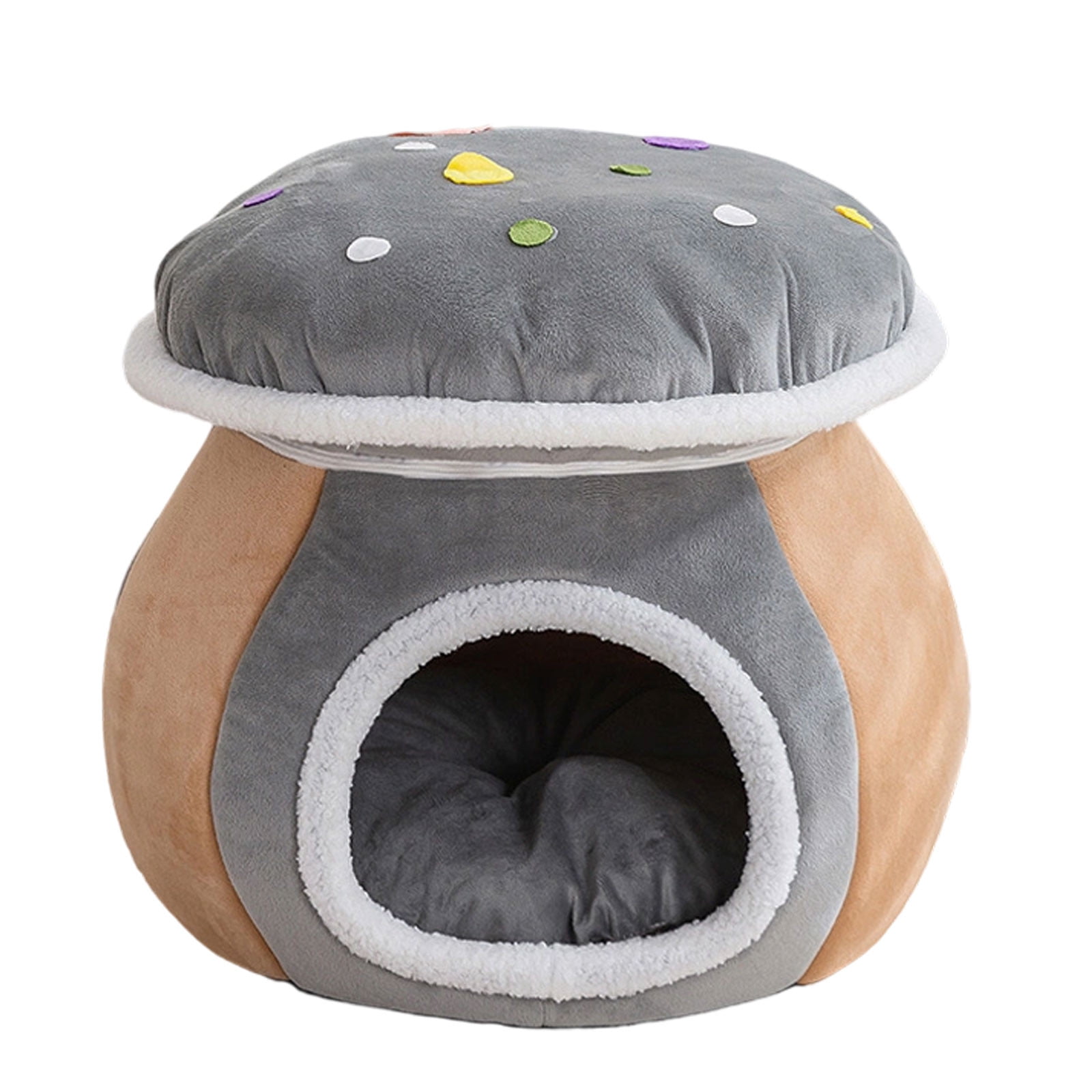 erfcxs Cozy Indoor Pet Bed with Removable Cushion for Cats and Small ...