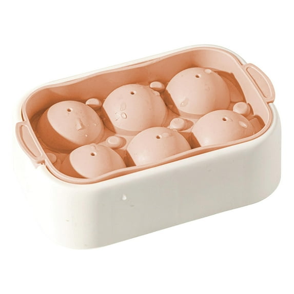 erfcxs Creative 6 Ball Round Ice Tray Ice Cube Silicone With Cover Ice ...