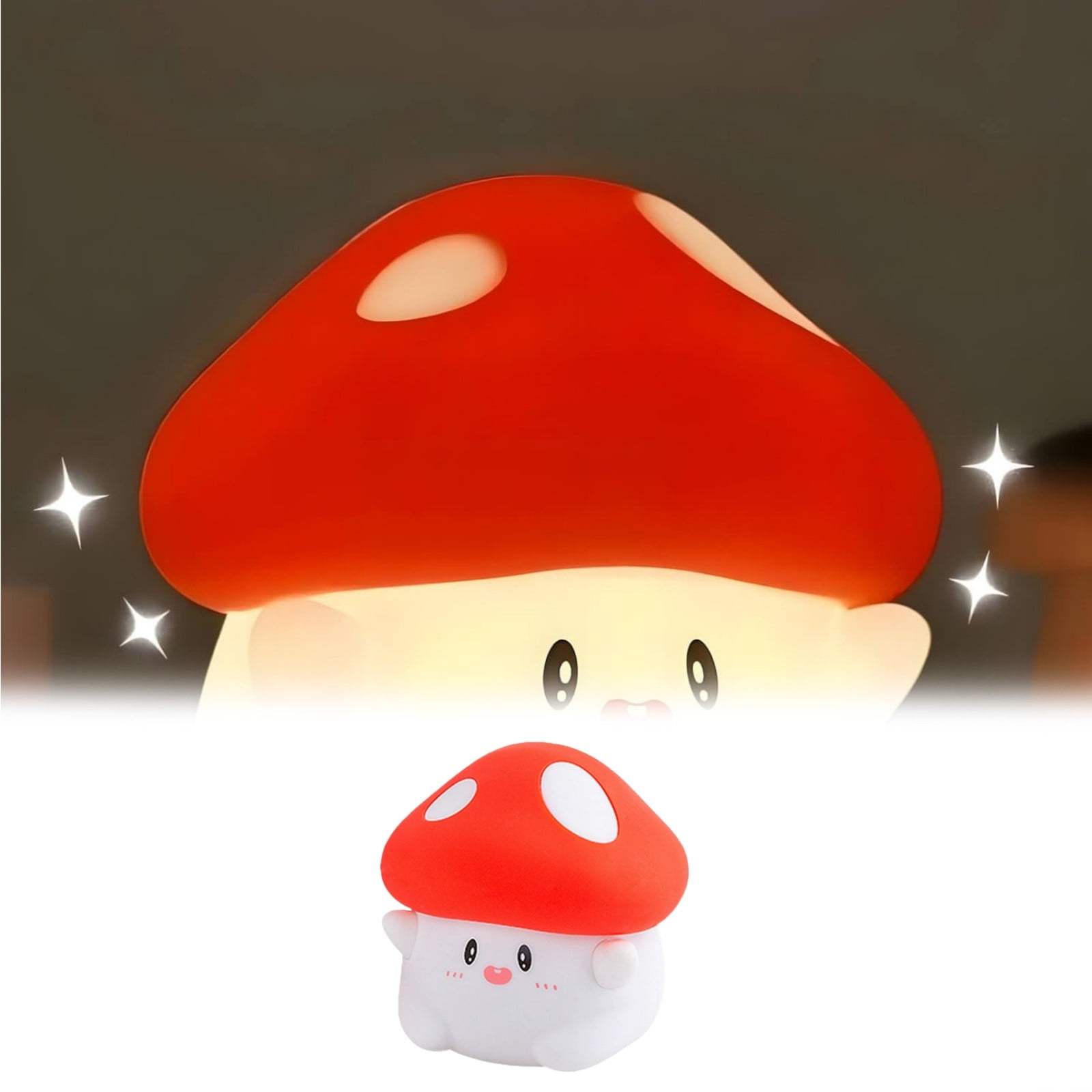 [erfcxs] Cute Silicone Night Light With Gentle Tap Control Warm White ...