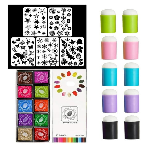 erfcxs DIY Sponge Finger Painting Set Finger Sponge Daubers Finger ...