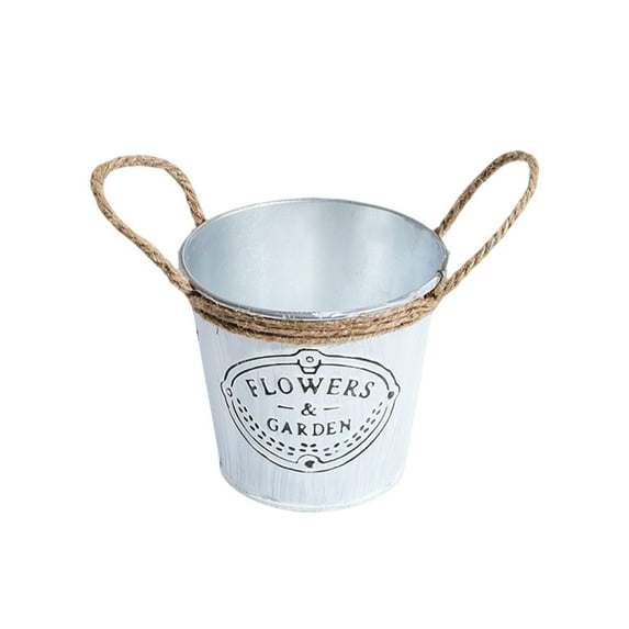 erfcxs Decorative Metal Flower Pots With Floral Print For Stylish Home ...