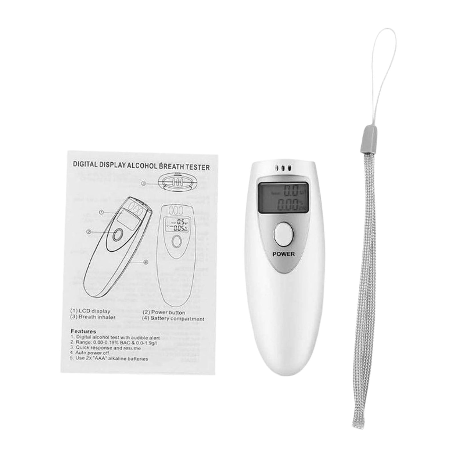 erfcxs Digital Breathalyzer Compact Portable NO Breath Tester - Walmart.com