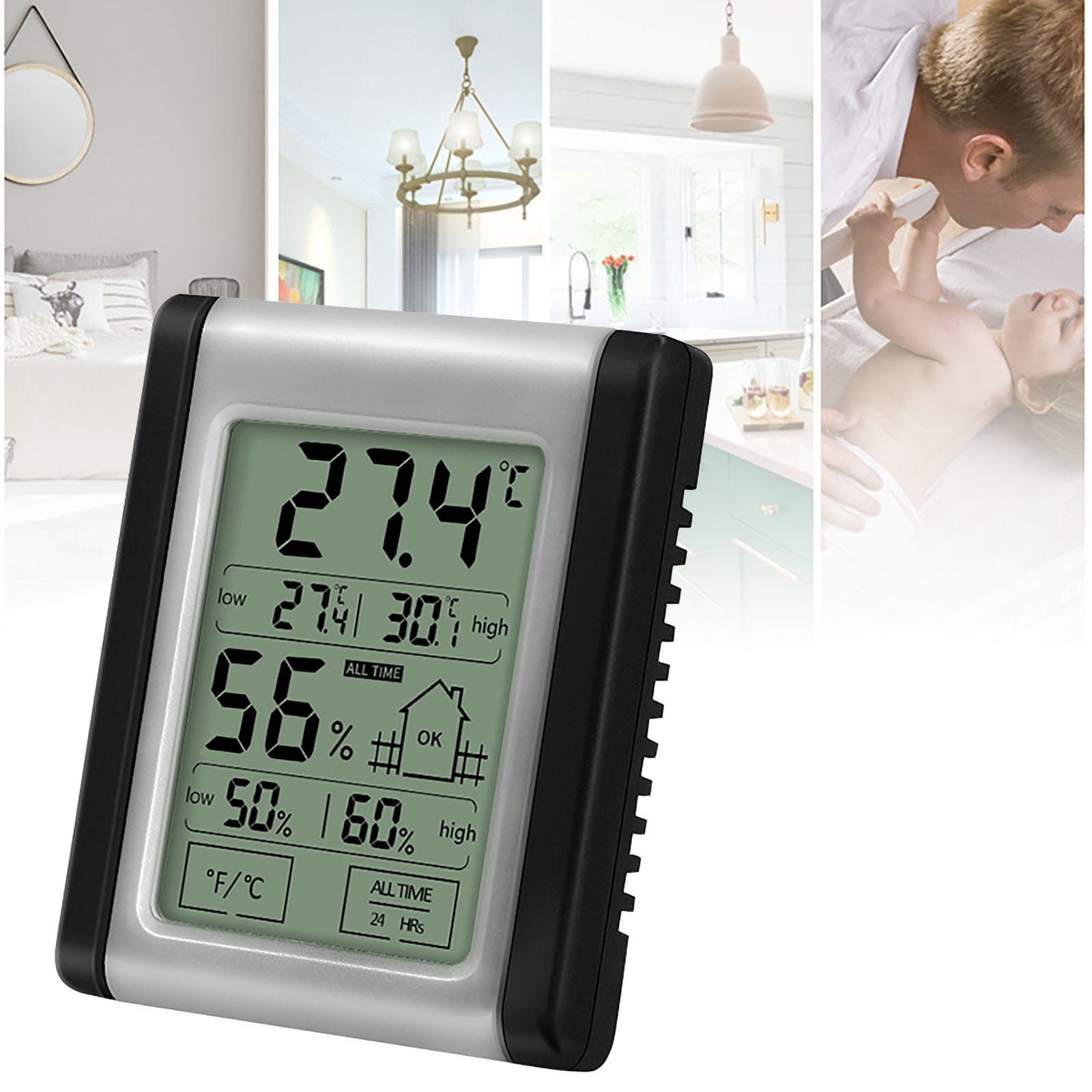 erfcxs Digital Touchscreen Indoor Hygrometer Accurate Temperature ...