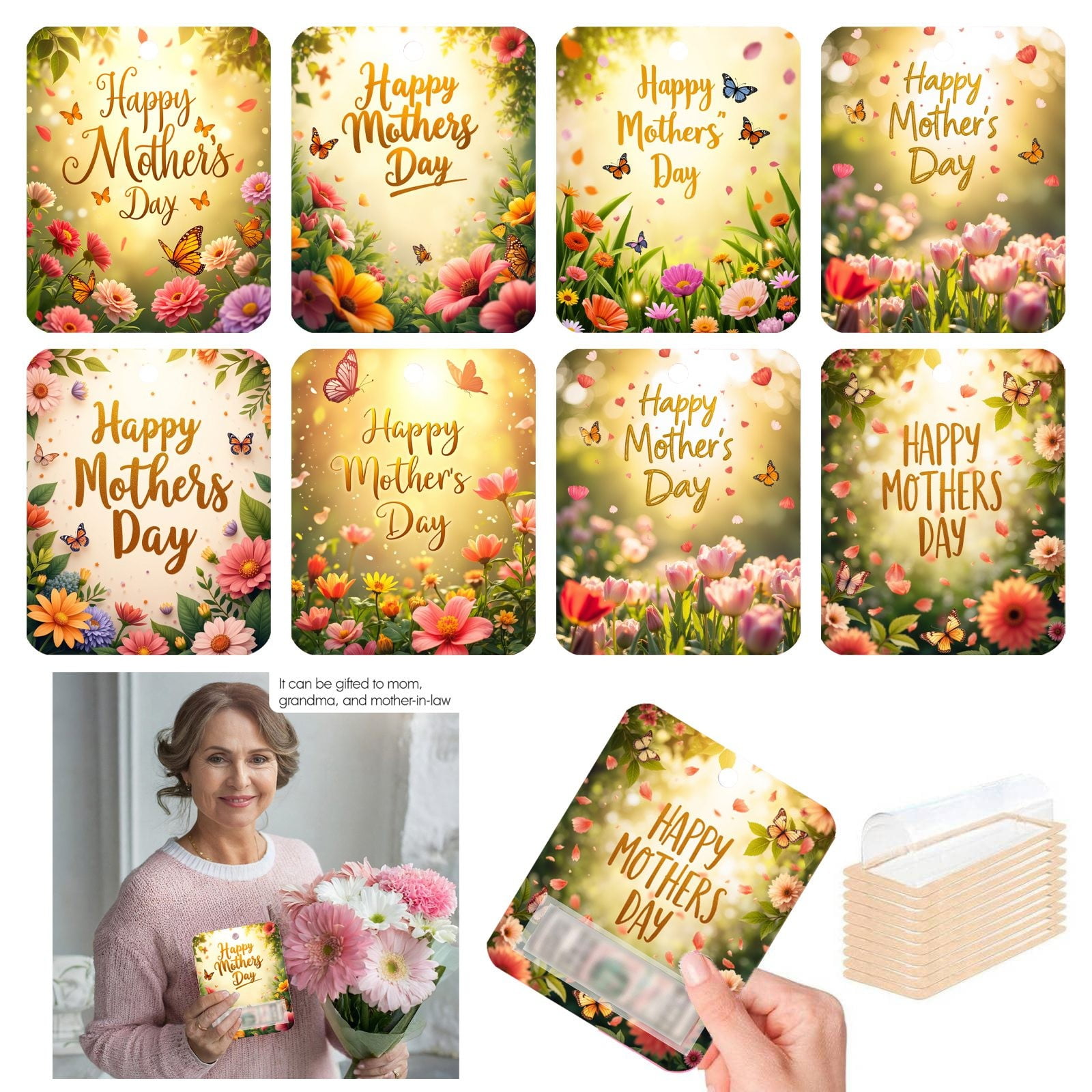 erfcxs Elegant Clip Ornaments for Parents Day with Protective Covers ...