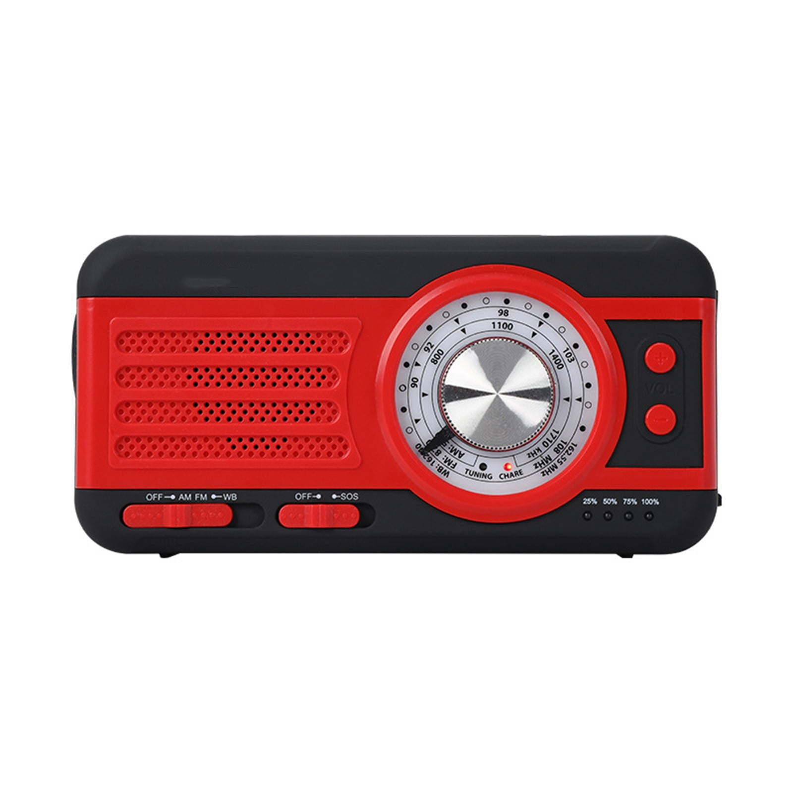 erfcxs Emergency Solar Hand Crank NOAA Weather Alert with Super Bright ...