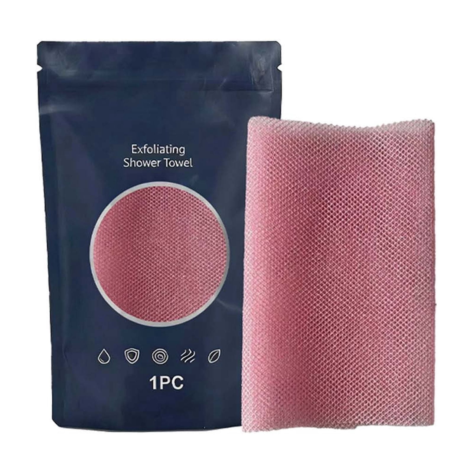 erfcxs Exfoliating Shower Towel Long Back Scrubber Washcloth for Skin ...