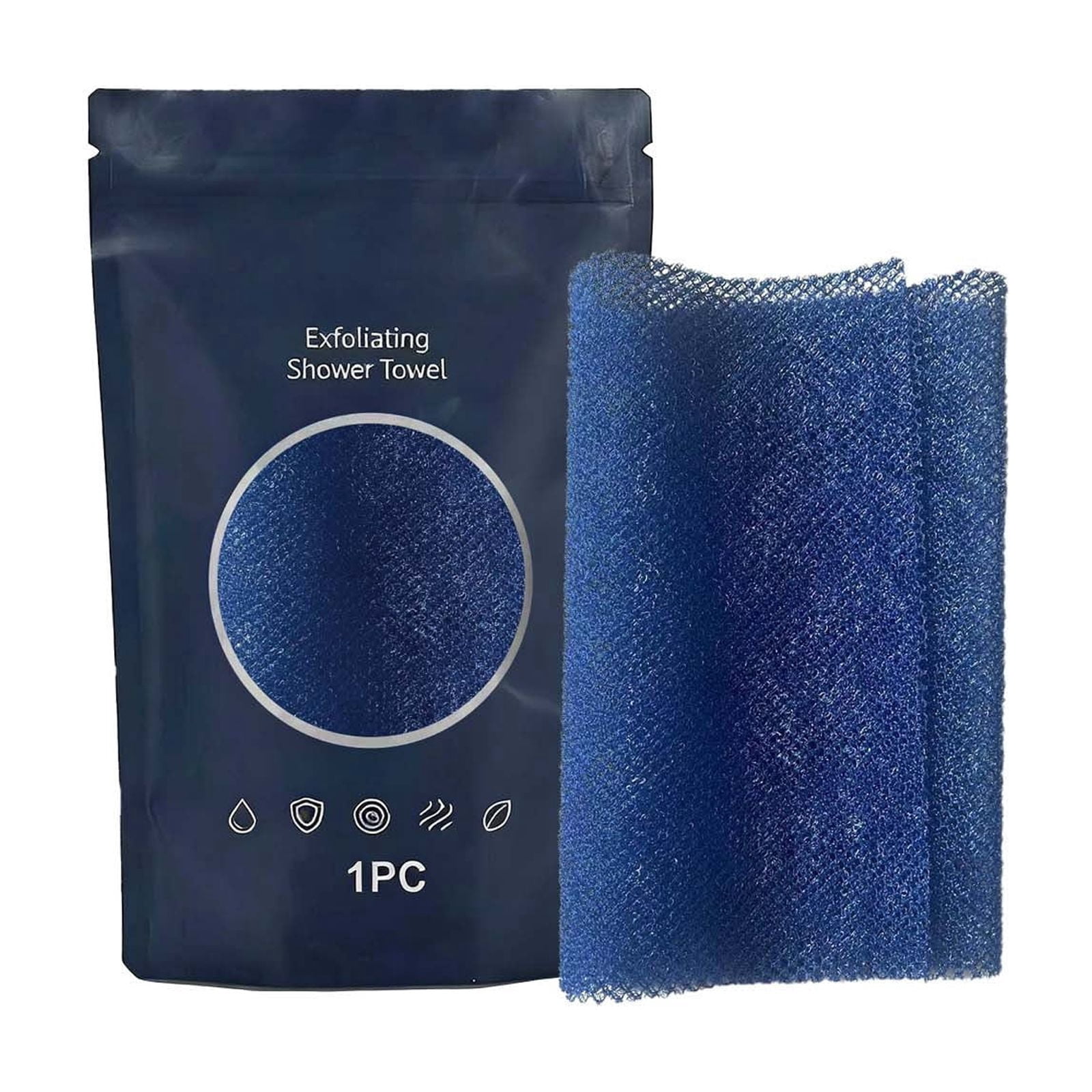 erfcxs Exfoliating Shower Towel Long Back Scrubber Washcloth for Skin ...