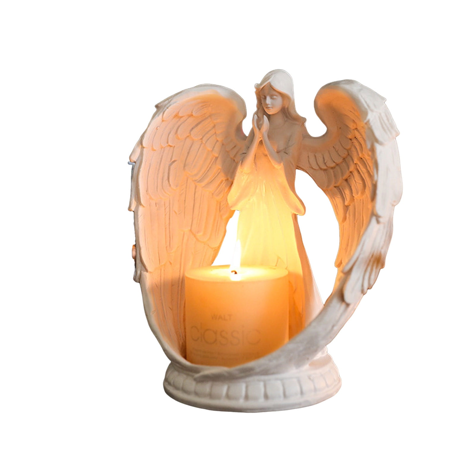 erfcxs Exquisite Resin Angel Electronic Candle Holder Living Room ...