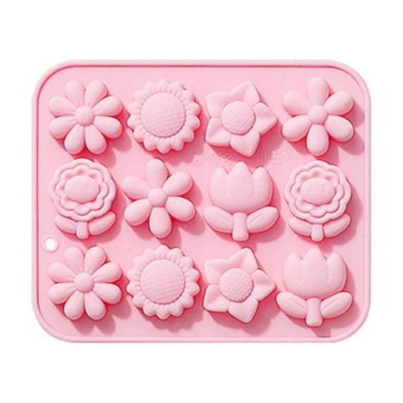 erfcxs Flowers Silicone Mould Fondant Cake Chocolate Cookie Decorating ...